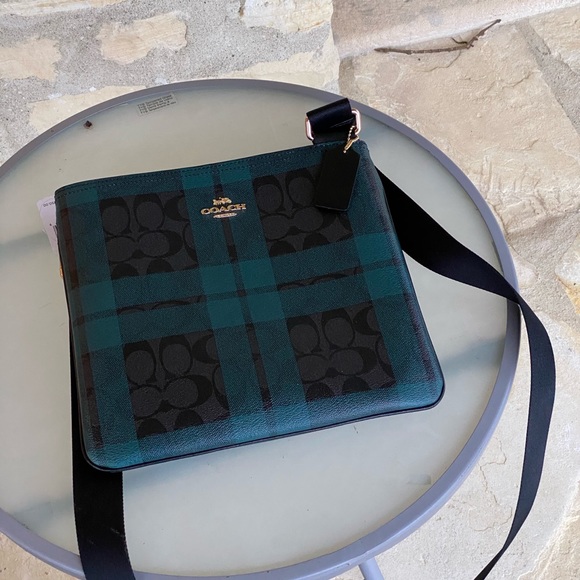 Coach | Bags | Nwt Coach Plaid Signature Crossbody Handbag | Poshmark